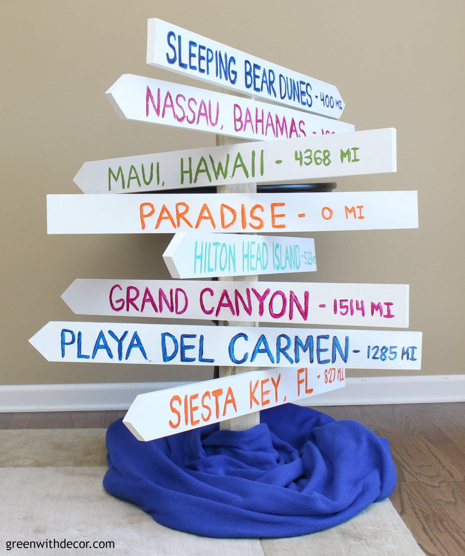 How to make a distance arrow sign – Green With Decor