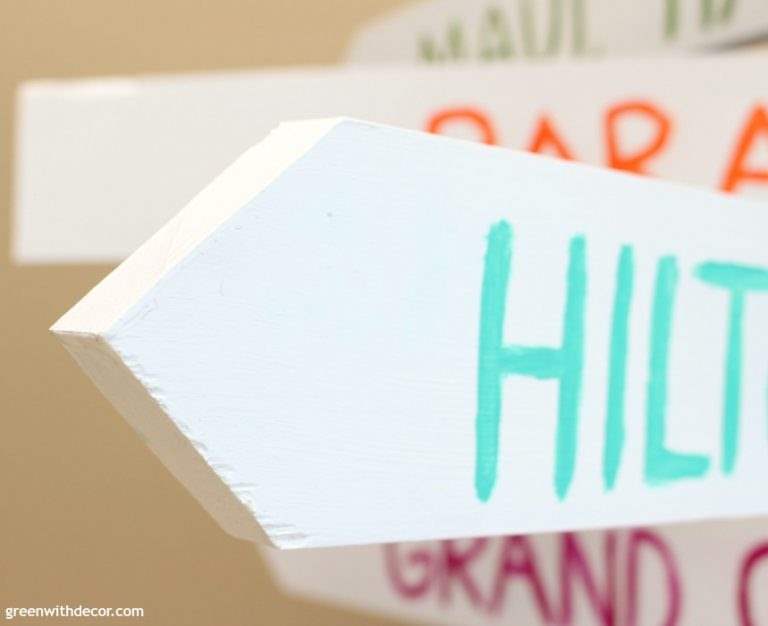 How to make a distance arrow sign – Green With Decor