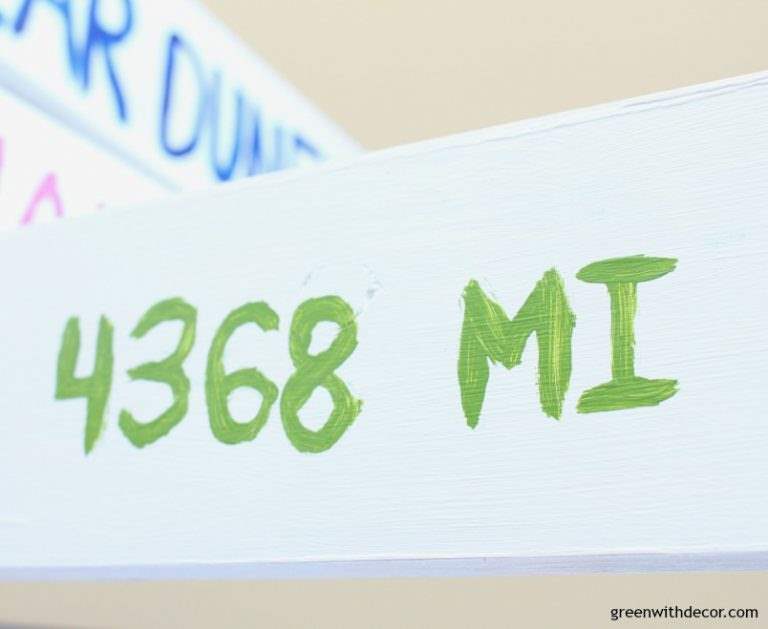 How to make a distance arrow sign – Green With Decor