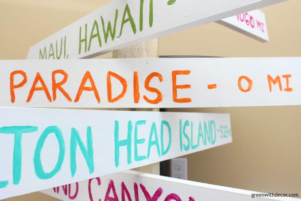 How to make a distance arrow sign – Green With Decor