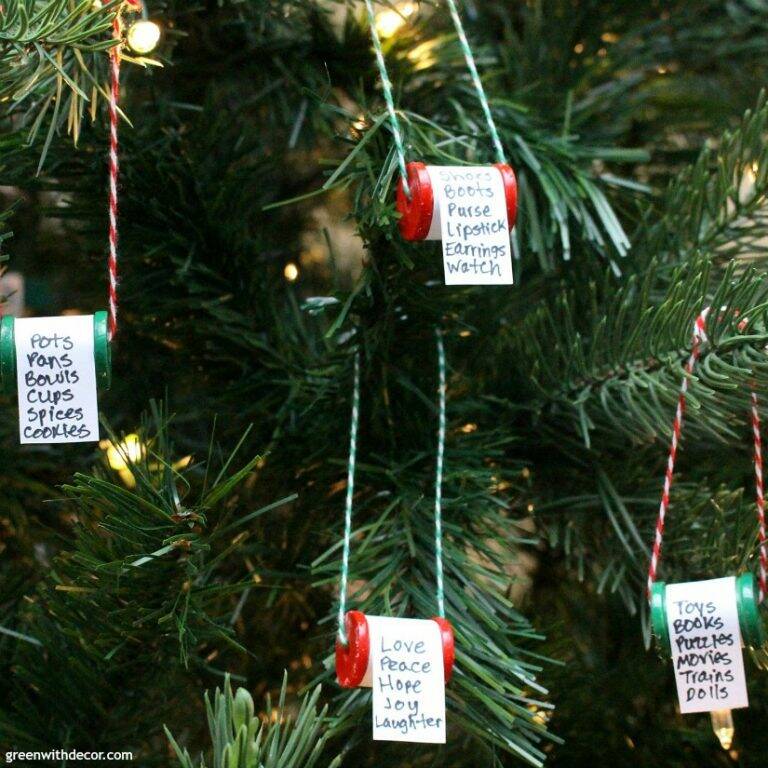 Make these DIY Christmas list ornaments - Green With Decor