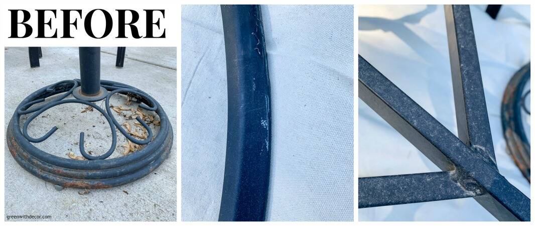 A fix for rusted outdoor furniture - Green With Decor