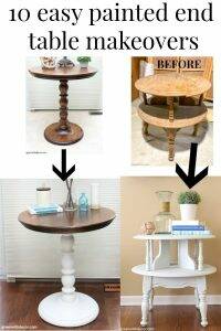 10 painted end table makeovers - Green With Decor