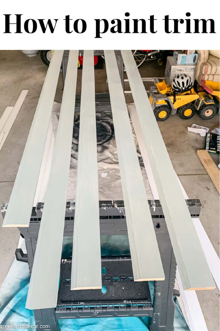 How to paint trim, an easy DIY - Green With Decor