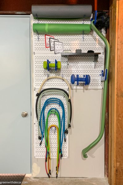 How to store workout equipment - Green With Decor