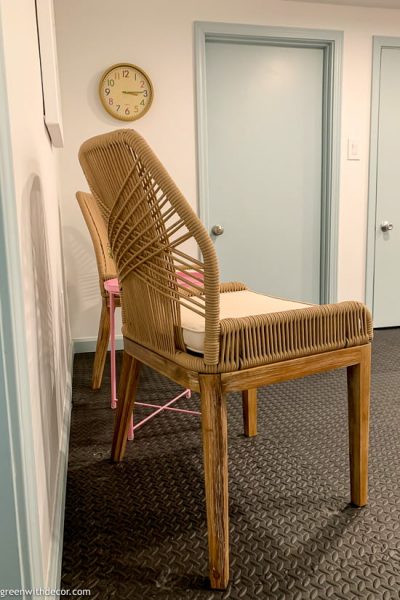 Fun playroom adult seating area - Green With Decor